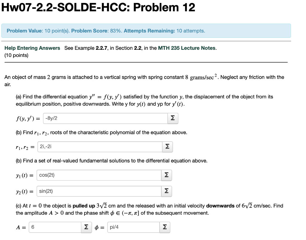 Solved Hw07-2.2-SOLDE-HCC: Problem 12 Problem Value: 10 | Chegg.com
