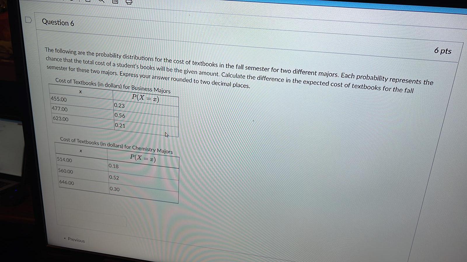 Solved The following are the probability distributions for | Chegg.com