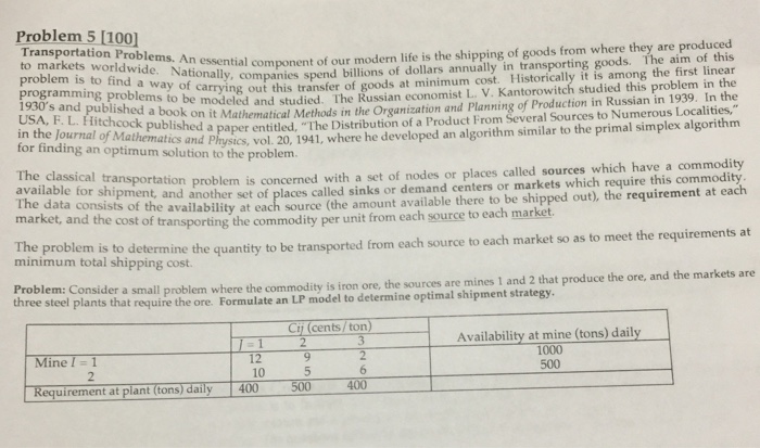 Formulation of Linear Programs (models) Problem 3 | Chegg.com