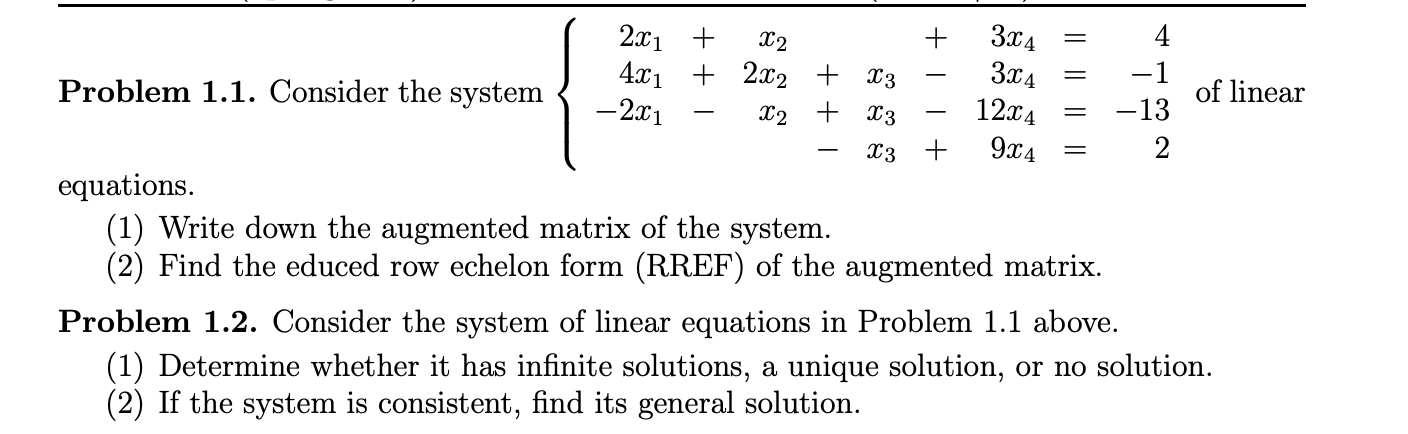 Solved Problem 1.1. Consider the system | Chegg.com