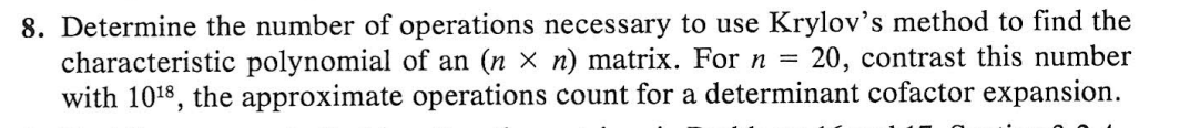 Solved 8. Determine the number of operations necessary to | Chegg.com