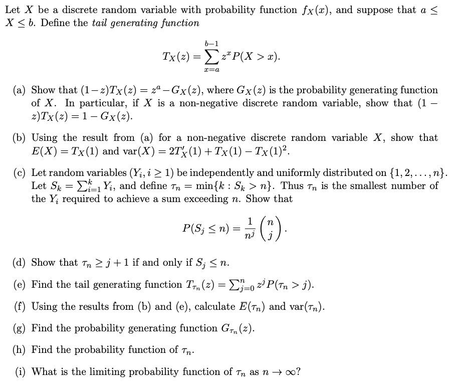 Solved Let X be a discrete random variable with probability | Chegg.com