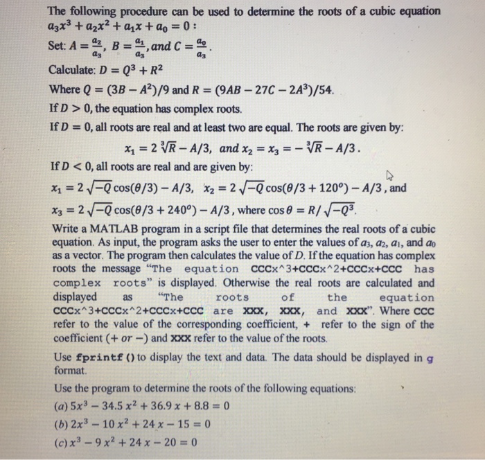 Solved The following procedure can be used to determine the | Chegg.com