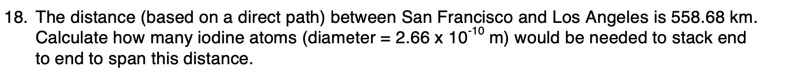Solved 8. The distance (based on a direct path) between San | Chegg.com