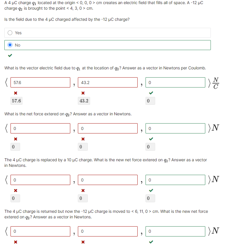 Solved A 4 μC charge q₁ located at the origin cm | Chegg.com