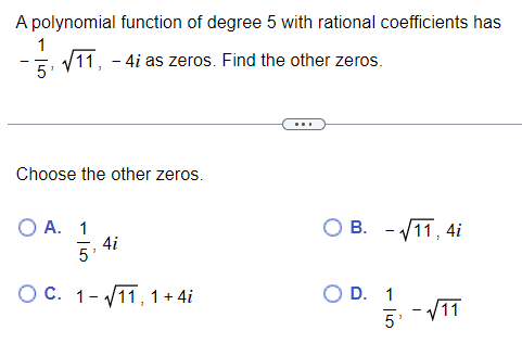 Solved A polynomial function of degree 5 with rational | Chegg.com
