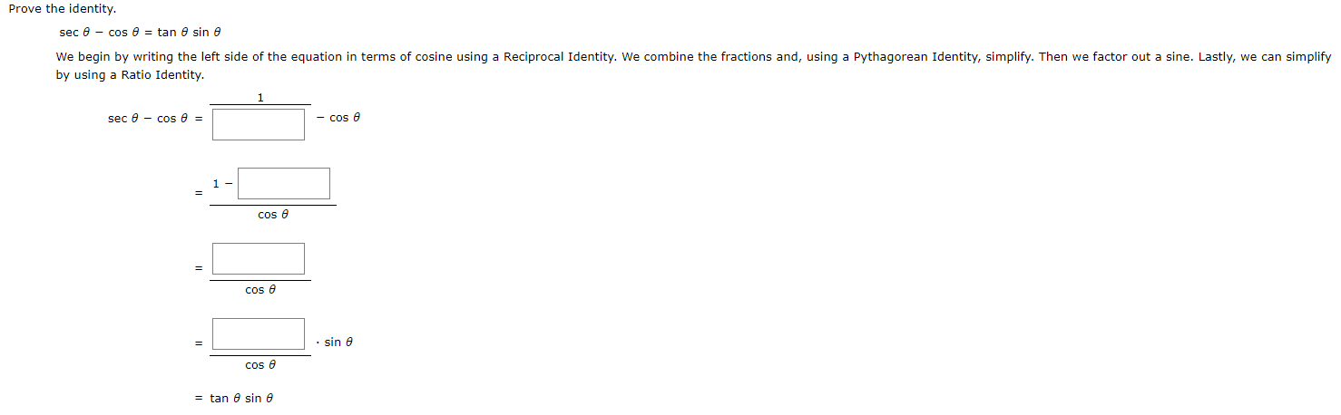 Solved Prove the identity. sin 2A cot A = 1 - cos 24 We | Chegg.com