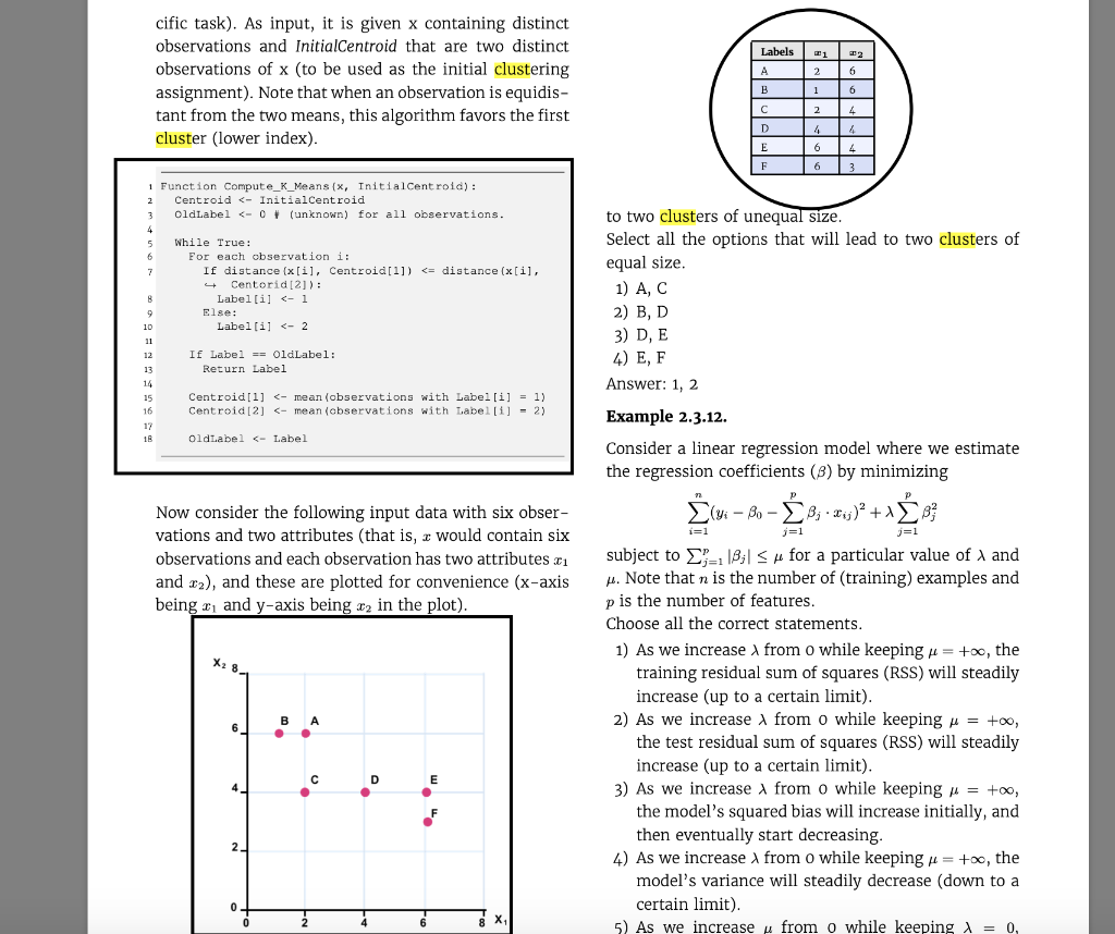 The following pseudocode describes the standard k- | Chegg.com