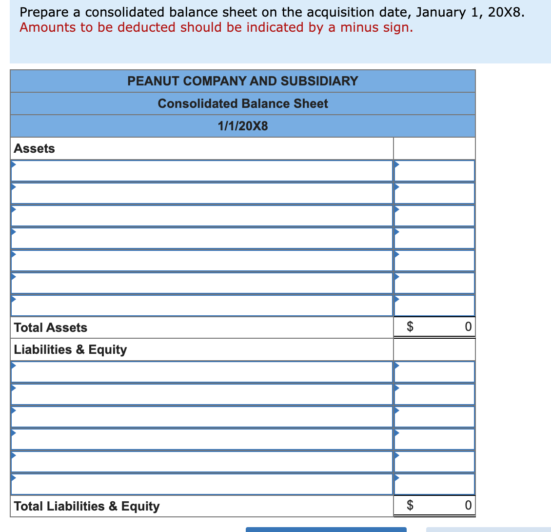 Solved Peanut Company acquired 80 percent of Snoopy | Chegg.com