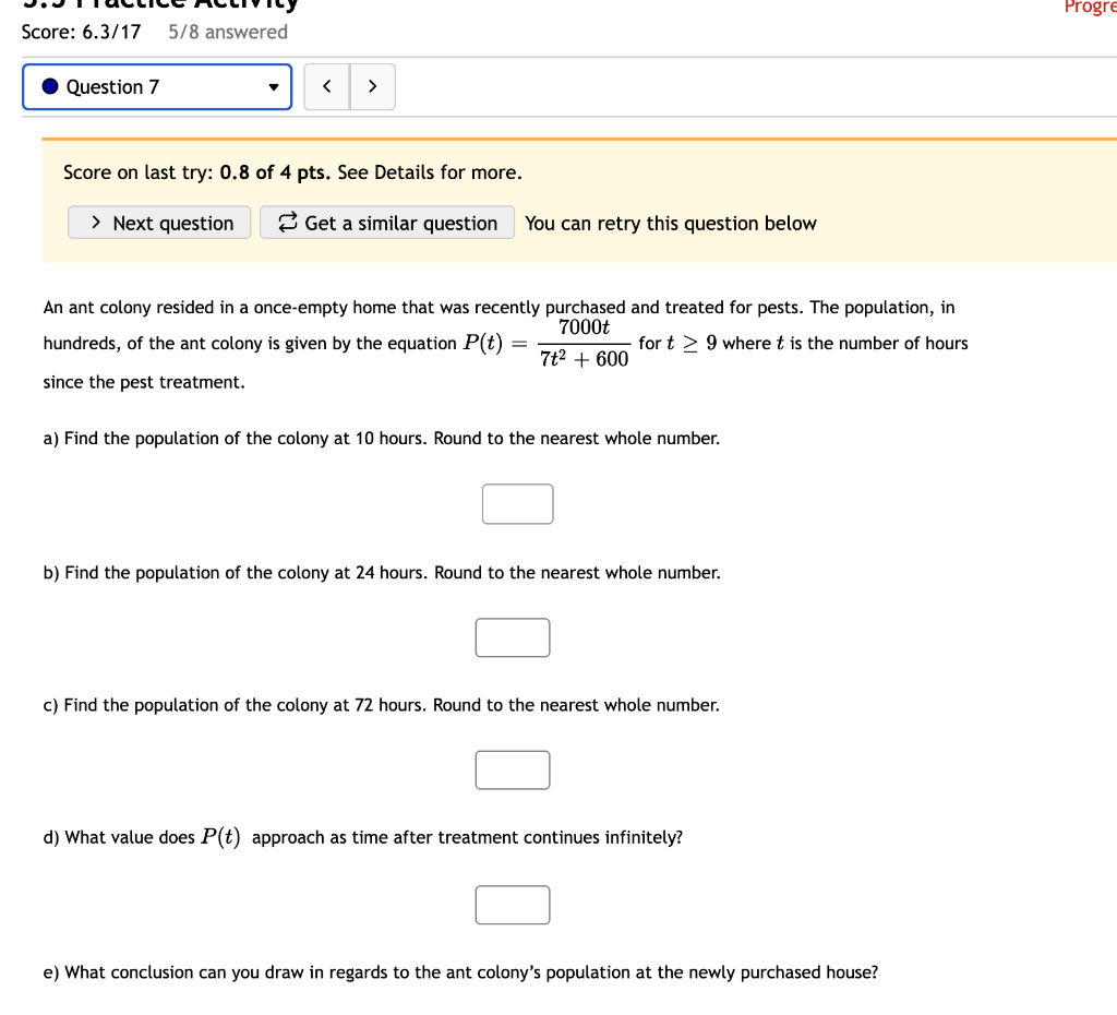 Solved 3.5 Practice Activity Score: 6.3/17 5/8 answered | Chegg.com