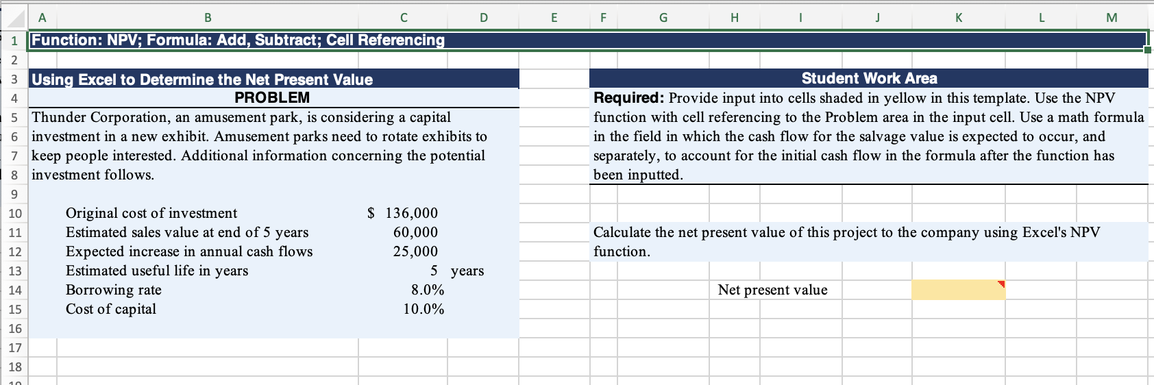 Solved PLEASE DO STEP BY STEP ON HOW TO INPUT INTO EXCEL :') | Chegg.com