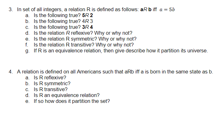 Solved 3. In set of all integers, a relation R is defined as | Chegg.com