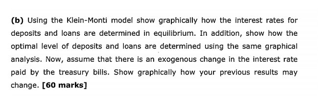 Solved (b) Using the Klein-Monti model show graphically how | Chegg.com