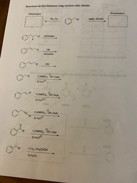 Solved Reaction on the benzene ring carbon side chains | Chegg.com