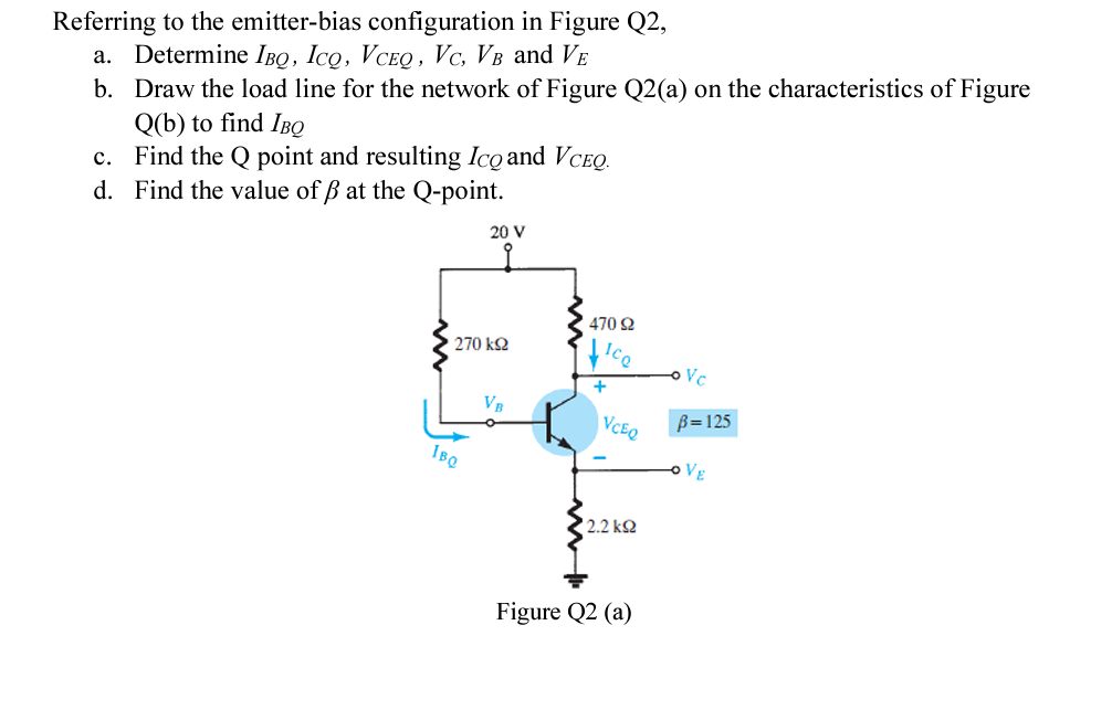 Solved Referring to the emitter-bias configuration in Figure | Chegg.com
