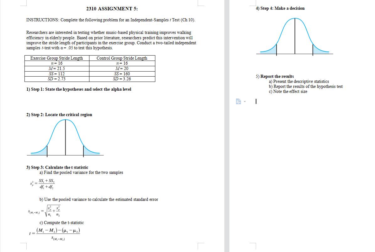 Solved 2310 ASSIGNMENT 5: 4) Step 4: Make a decision | Chegg.com