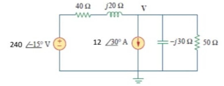 Solved Question 1: Calculate the voltage Vx for Vx=25 | Chegg.com
