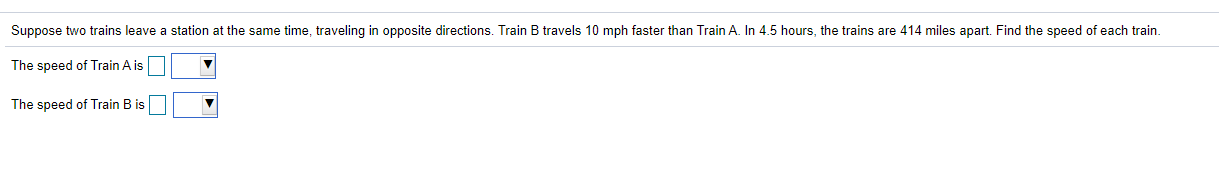 Solved Suppose two trains leave a station at the same time, | Chegg.com