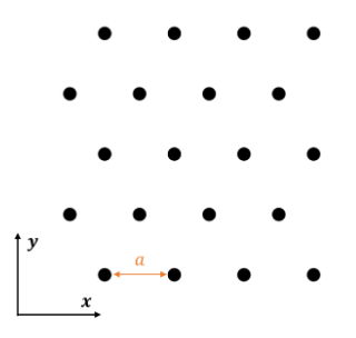 Solved Consider a two-dimensional triangular lattice with a | Chegg.com