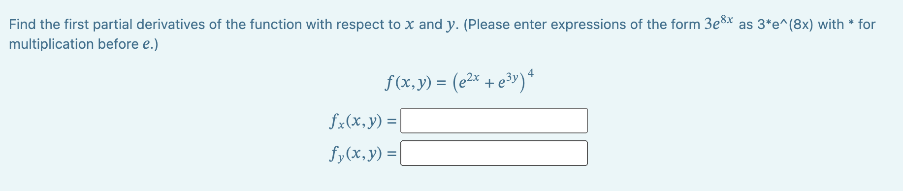 Solved Find the first partial derivatives of the function | Chegg.com