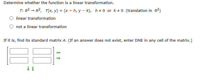 Solved o (translation in R2) Determine whether the function | Chegg.com