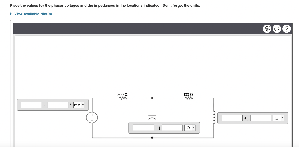 Solved Part D- Use phasor methods to transform a circuit | Chegg.com