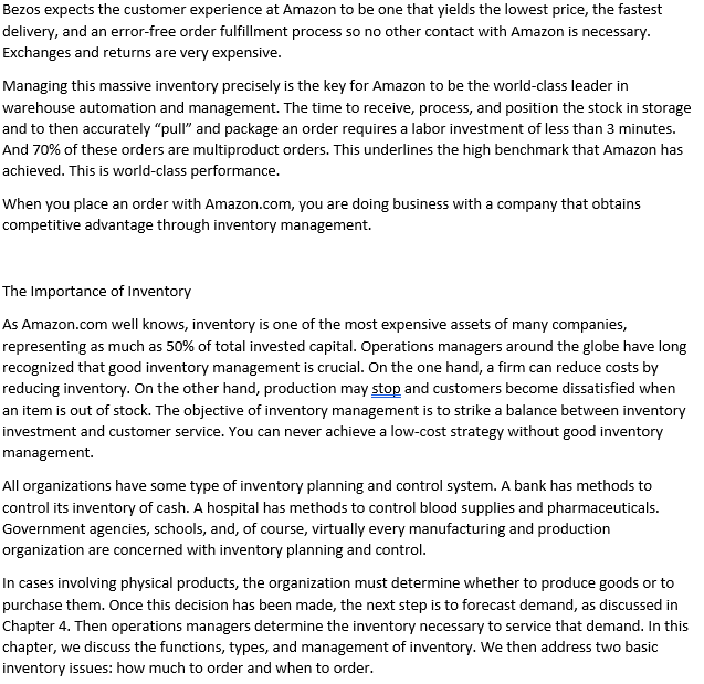 Solved Global Company Profile Amazon.com When Jeff Bezos | Chegg.com