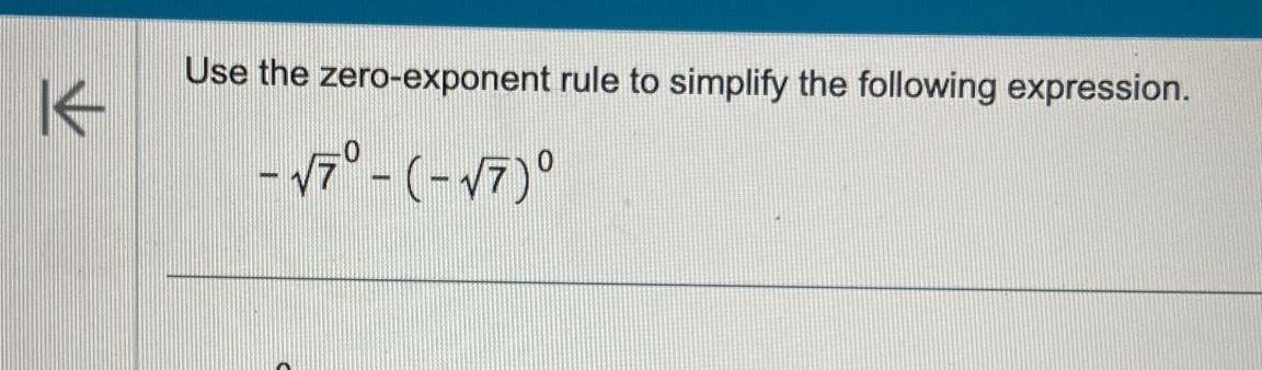 Solved Use the zero-exponent rule to simplify the following | Chegg.com