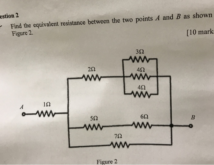 Solved Find the equivalent resistance between the two points | Chegg.com