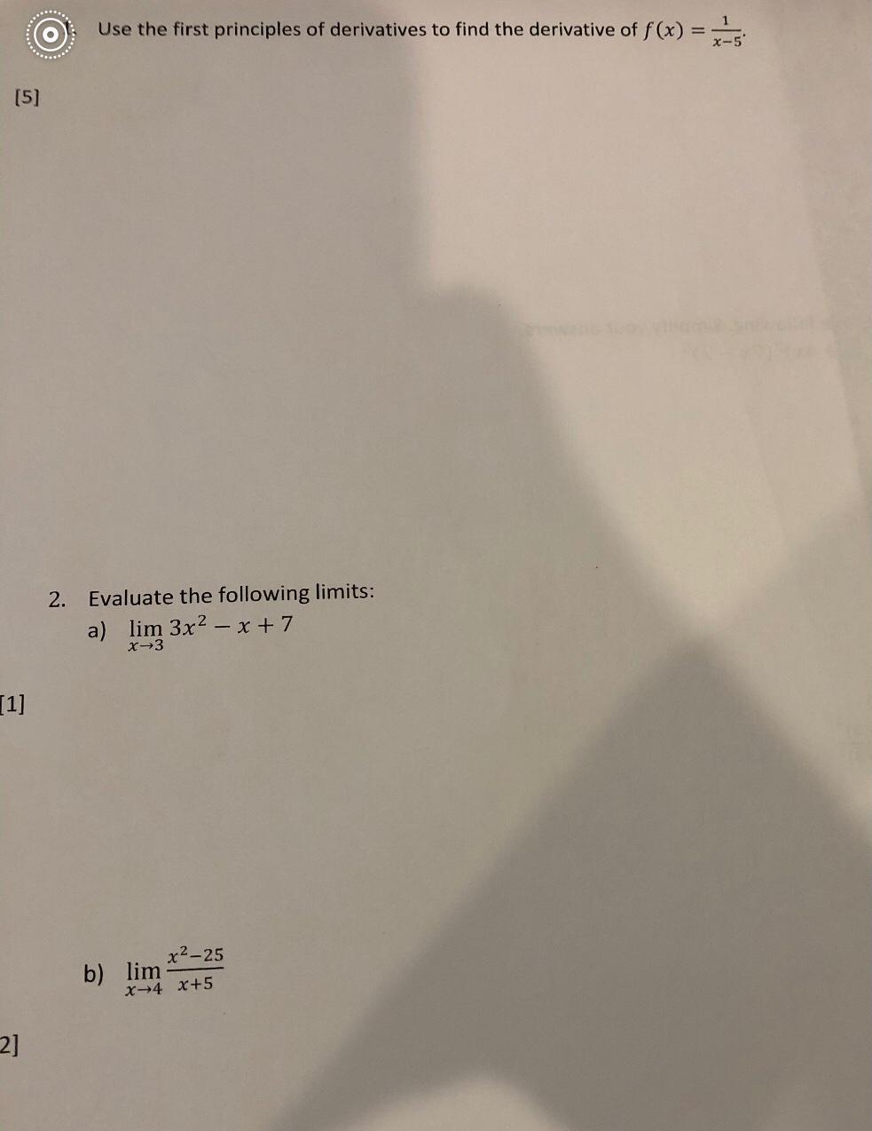 Solved *** Use the first principles of derivatives to find | Chegg.com