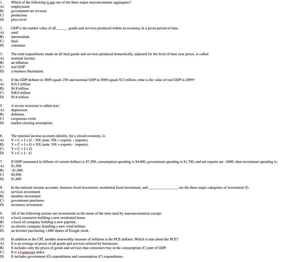 Solved Which of the following is not one of the three major | Chegg.com