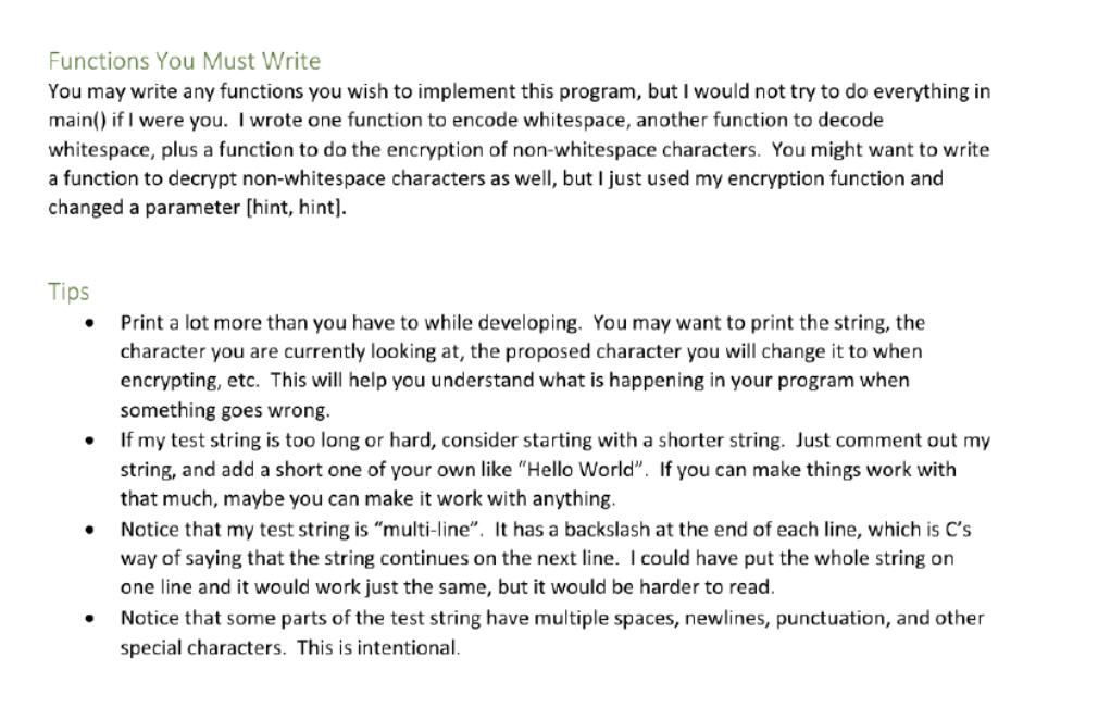Solved Code in C: Write a function for void Encrypt(const | Chegg.com
