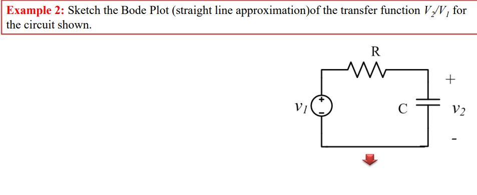 Solved Example 2: Sketch the Bode Plot (straight line | Chegg.com
