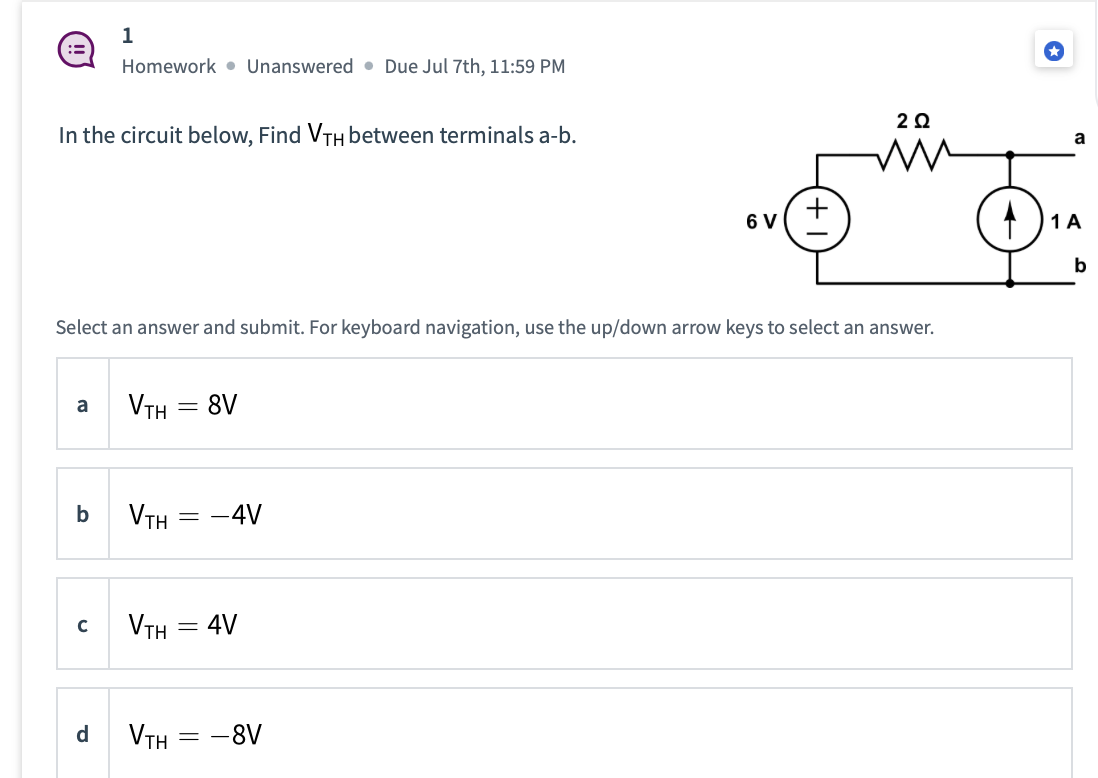 Solved 1Homework - ﻿Unanswered * ﻿Due Jul 7th, 11:59 ﻿PMIn | Chegg.com