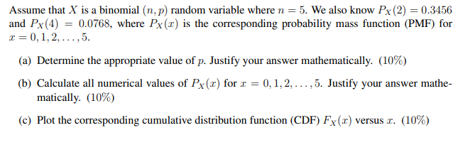 Solved Assume that X is a binomial (n.p) random variable | Chegg.com