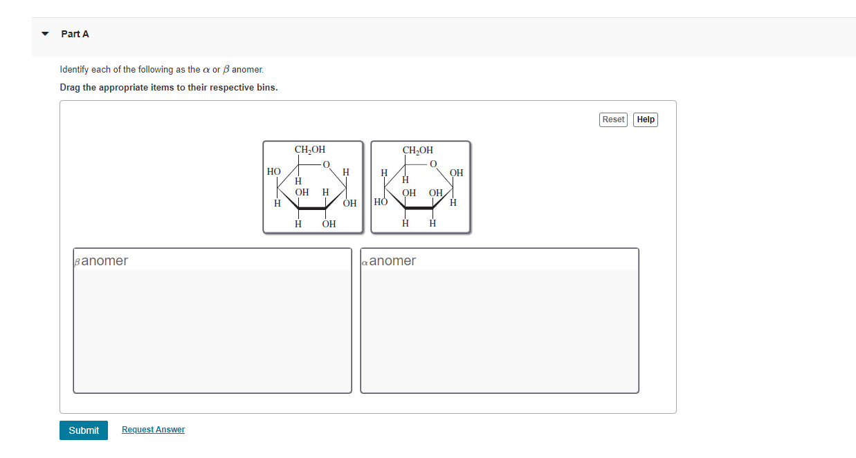 Solved Identify each of the following as the α or β anomer. | Chegg.com