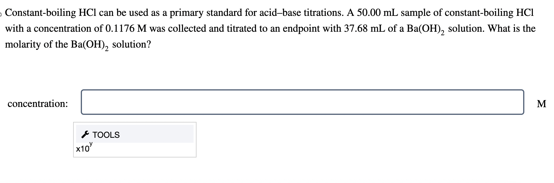 Solved Constant-boiling HCl can be used as a primary | Chegg.com
