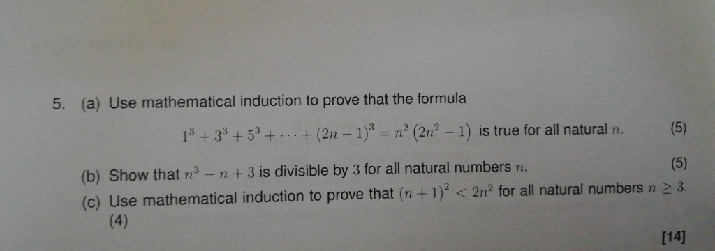 Solved 5. (a) Use mathematical induction to prove that the | Chegg.com