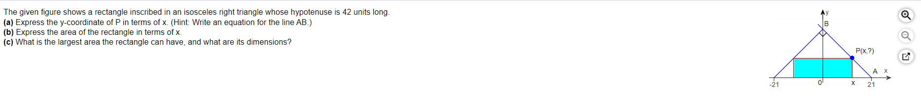 Solved The given figure shows a rectangle inscribed in an | Chegg.com