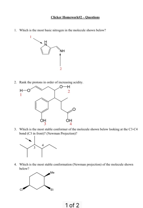Solved 5. Which of the following molecules would be | Chegg.com