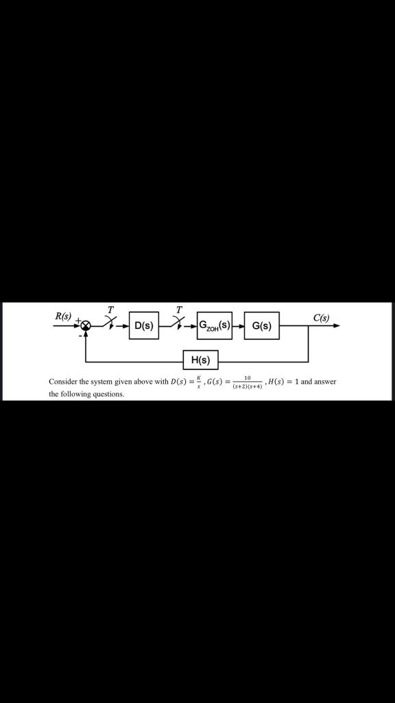 Solved 5) Find the steady state errors (𝑒∗ ) for K=1 when | Chegg.com