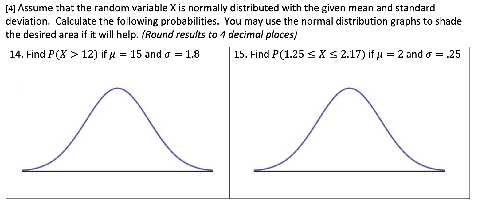 Solved [4] Assume that the random variable X is normally | Chegg.com