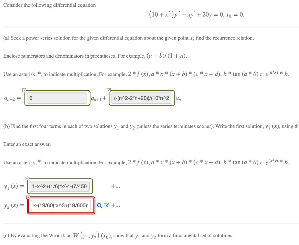 Solved Consider the following differential equation (10 + | Chegg.com