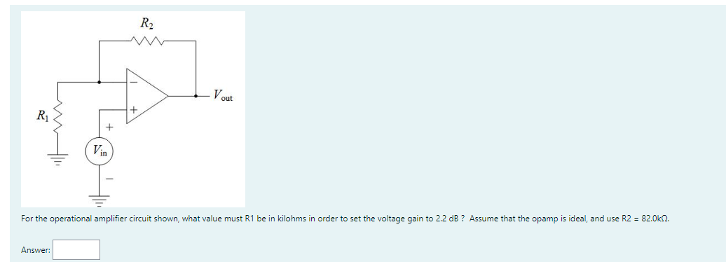 Solved For the operational amplifier circuit shown, what | Chegg.com