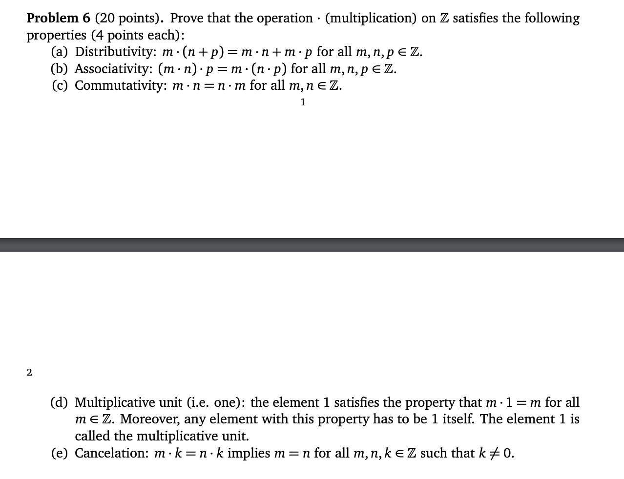 Solved Problem 6 (20 ﻿points). ﻿Prove that the operation | Chegg.com