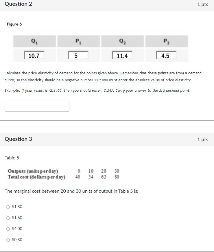 Solved Question 2 1 pts Figure 5 Q P Q P2 10.7 5 11.4 4.5 | Chegg.com