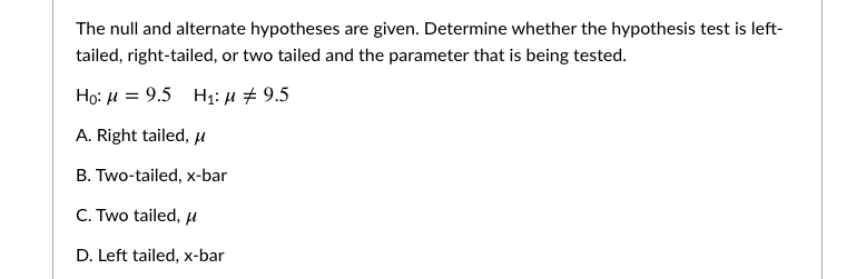 Solved The null and alternate hypotheses are given. | Chegg.com