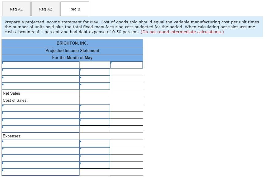 Solved Problem 13-61 (Algo) Comprehensive Budget Plan (LO | Chegg.com