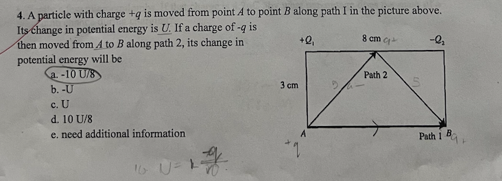 Solved A particle with charge +q ﻿is moved from point A ﻿to | Chegg.com