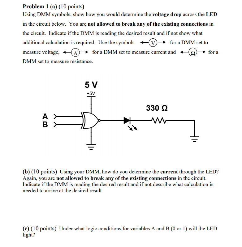 Solved Problem 1 (a) (10 points) Using DMM symbols, show how | Chegg.com